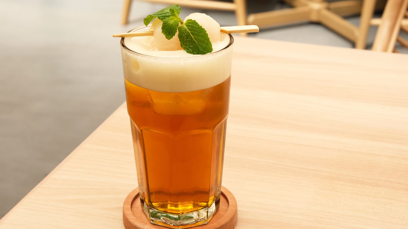 Refreshing Lychee Iced Tea | Made with Zerup Syrup